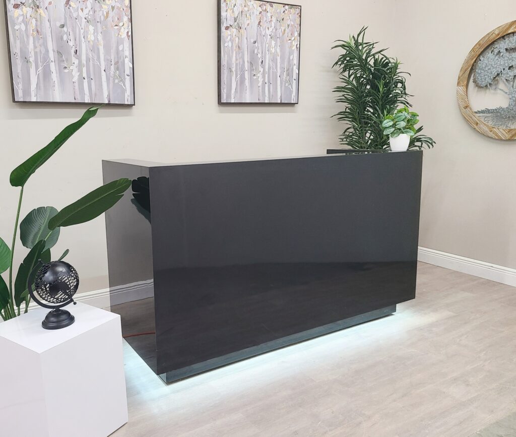 Agate Reception Desk (Black) SALE - Maram Design Office