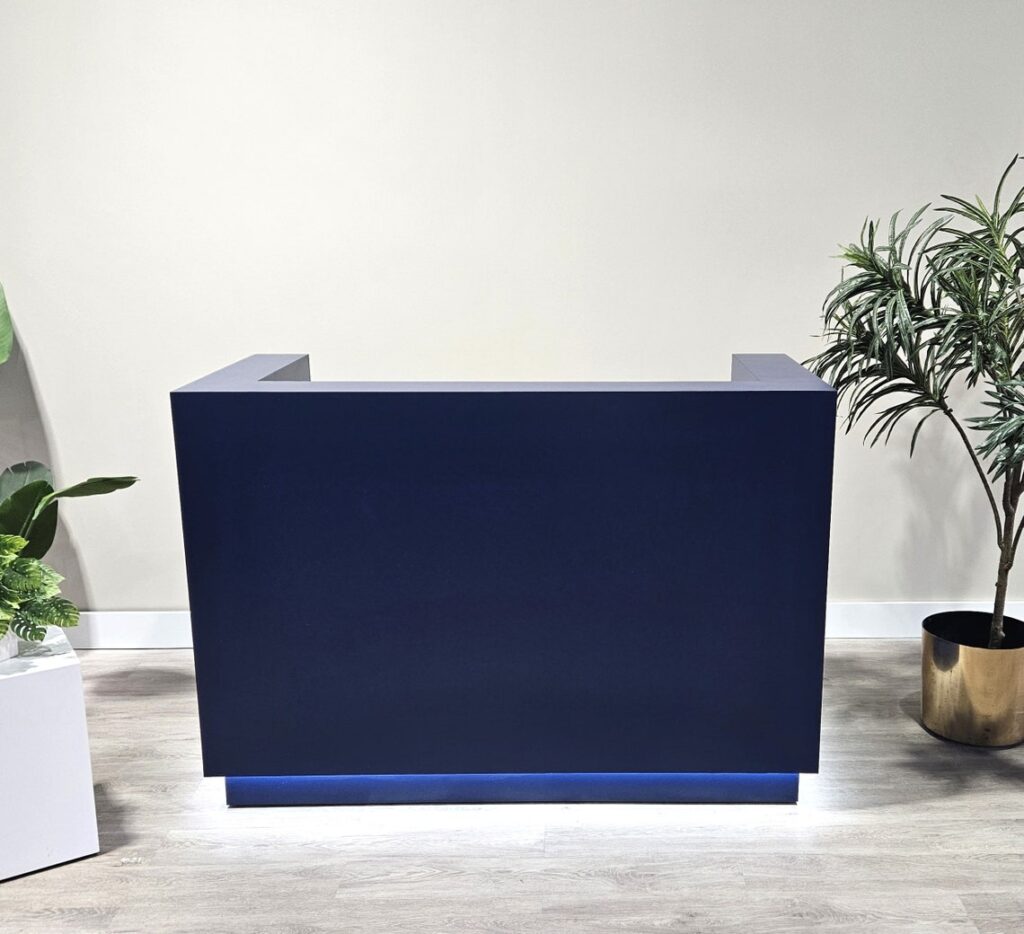 Agate Reception Desk (Blue) - Maram Design Office